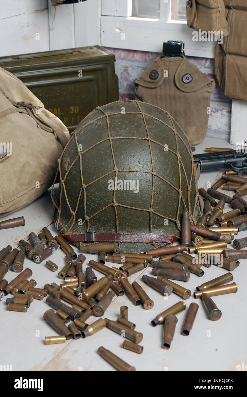 the U.S. military equipment of World War II with bullets Stock Photo ...
