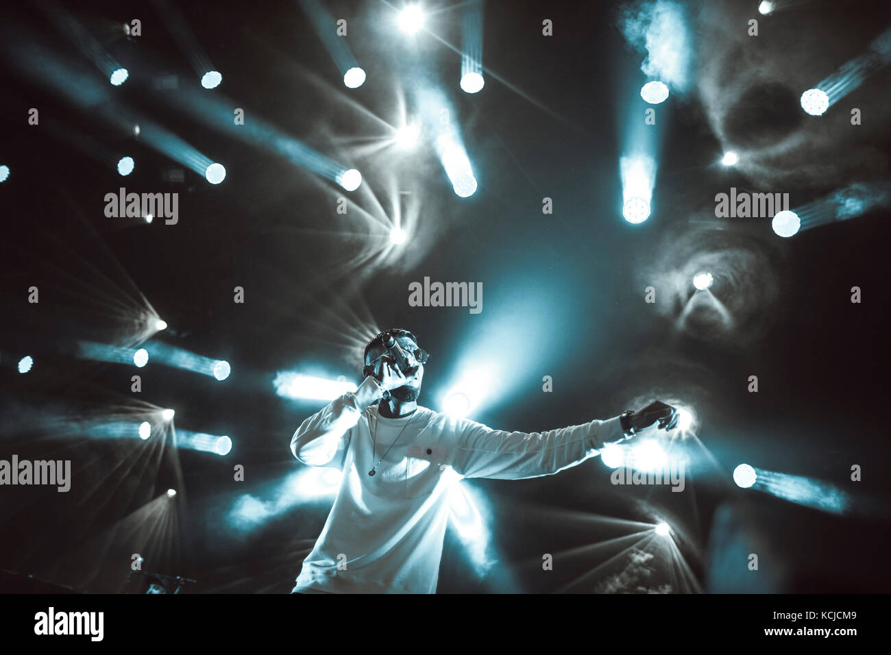 The Danish rapper Sivas (Stylized S!vas) performs a live concert at the ...