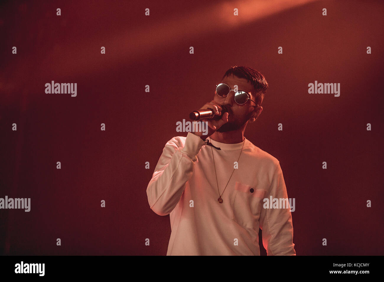 The Danish rapper Sivas (Stylized S!vas) performs a live concert at the ...