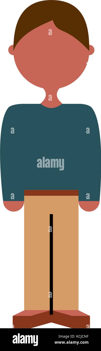 colorful man over white background vector illustration Stock Vector ...