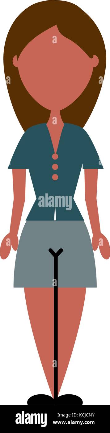 colorful woman over white background vector illustration Stock Vector ...