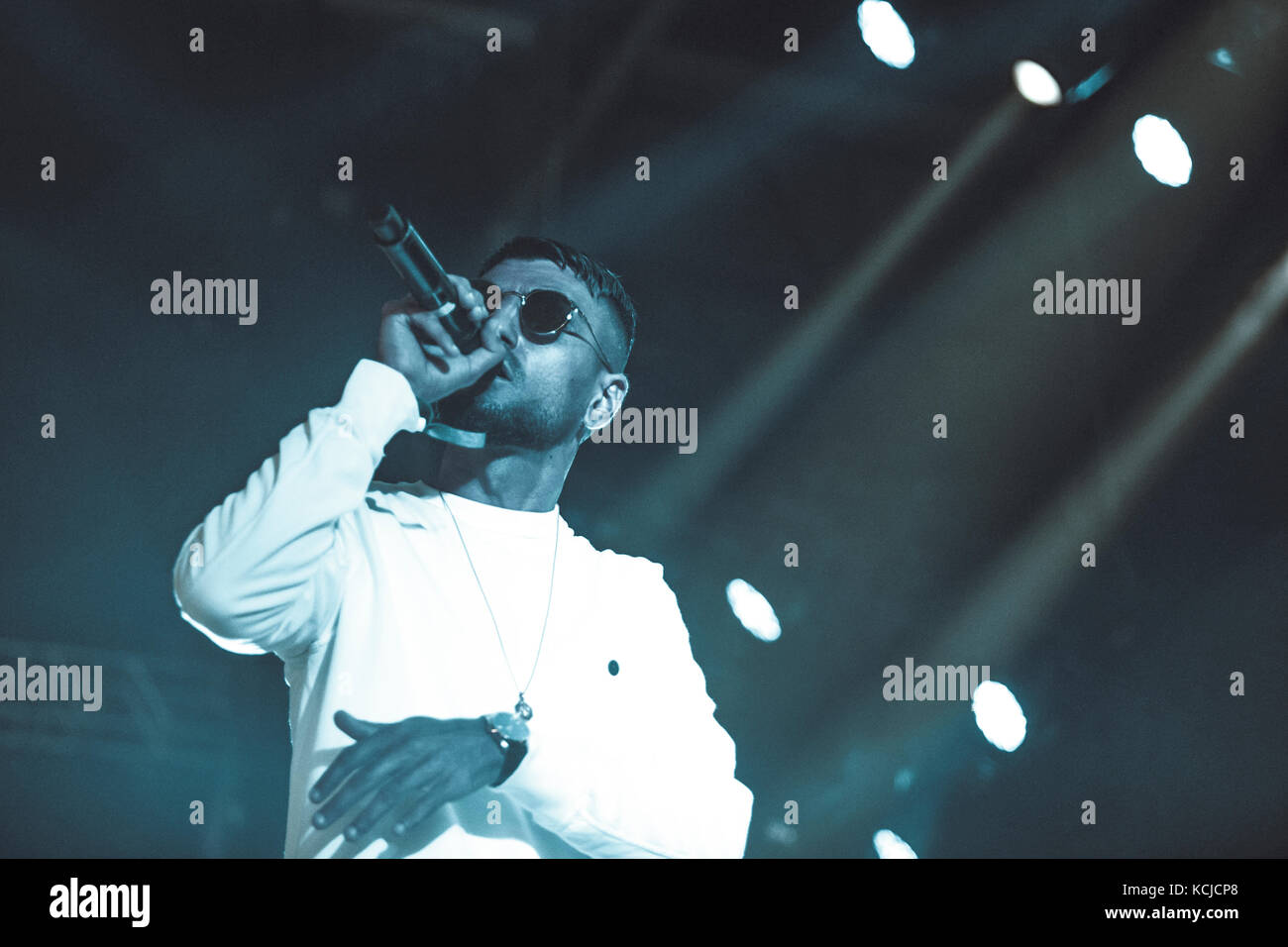 The Danish rapper Sivas (Stylized S!vas) performs a live concert at the ...