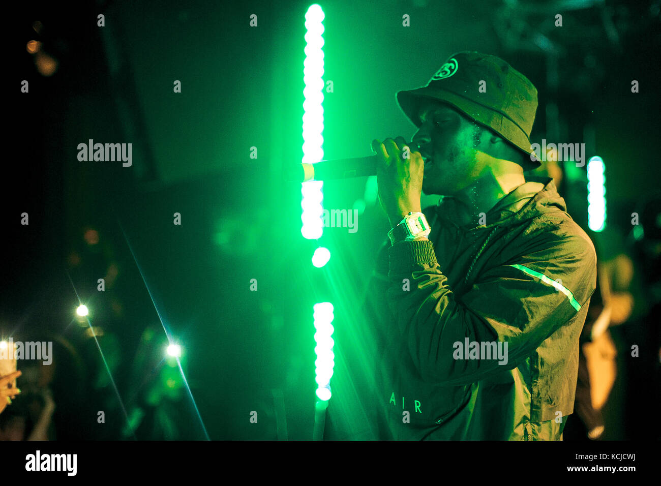 The British rapper and lyricist Sneakbo performs a live concert at ...