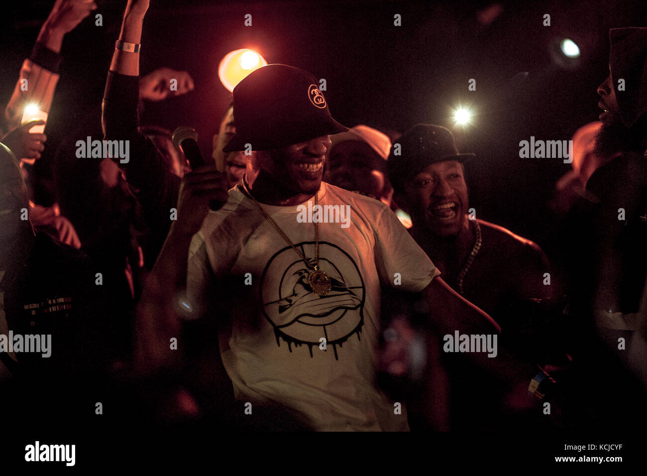 The British rapper and lyricist Sneakbo performs a live concert at ...