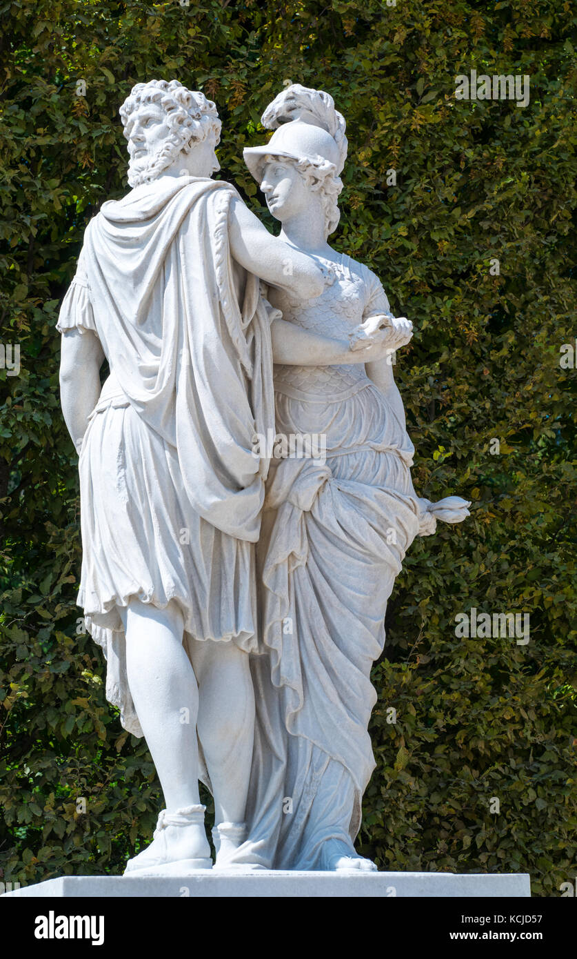 Vienna, Austria - August 7, 2016: A statue of Greek mythology in the ...