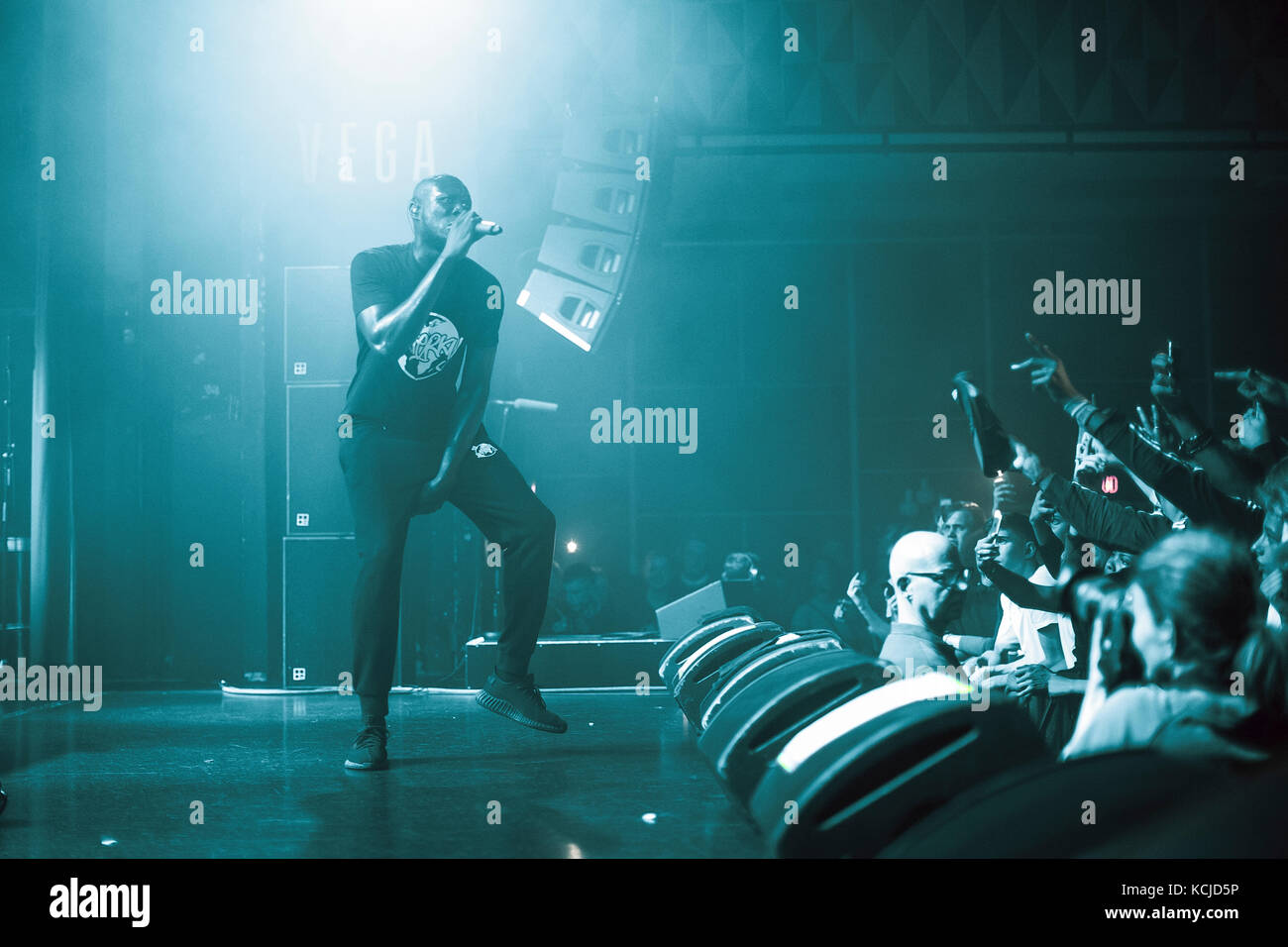The English grime rapper Stormzy performs a live concert at VEGA in ...