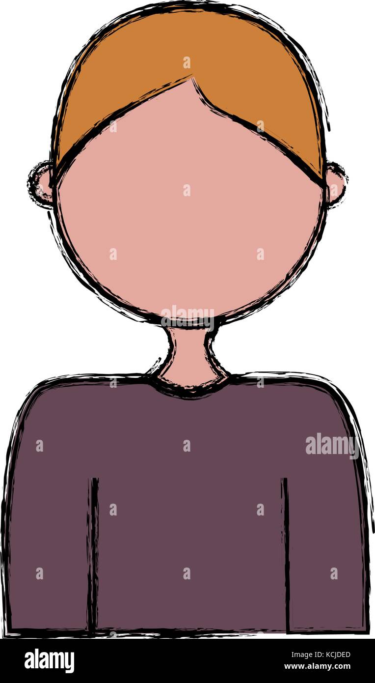 flat line colorful boy avatar over white background vector illustration ...