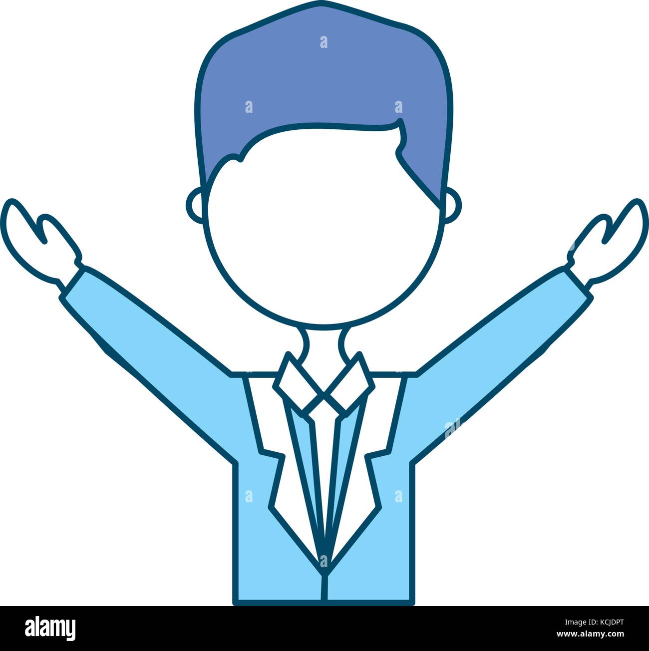 flat line colored man over white background vector illustration Stock ...