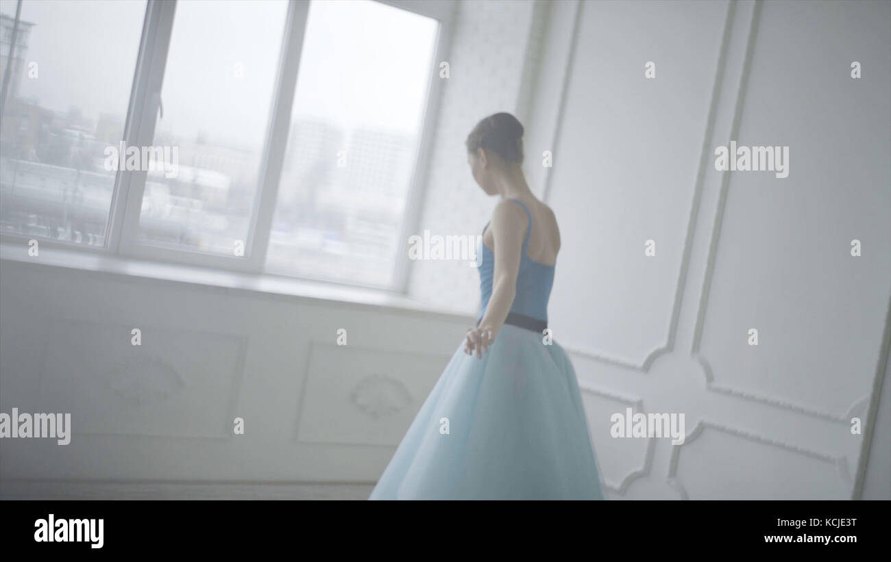 Professional ballet dancer have a rest. Tired ballerina restores ...