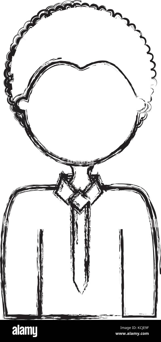 flat line uncolored man over white background vector illustration Stock ...