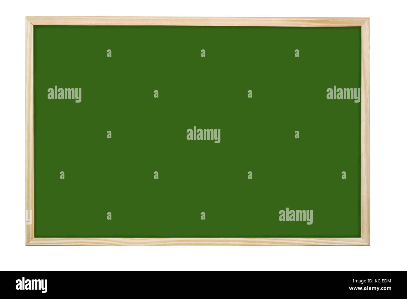 Blank green notice board with wooden frame - isolated on white Stock ...