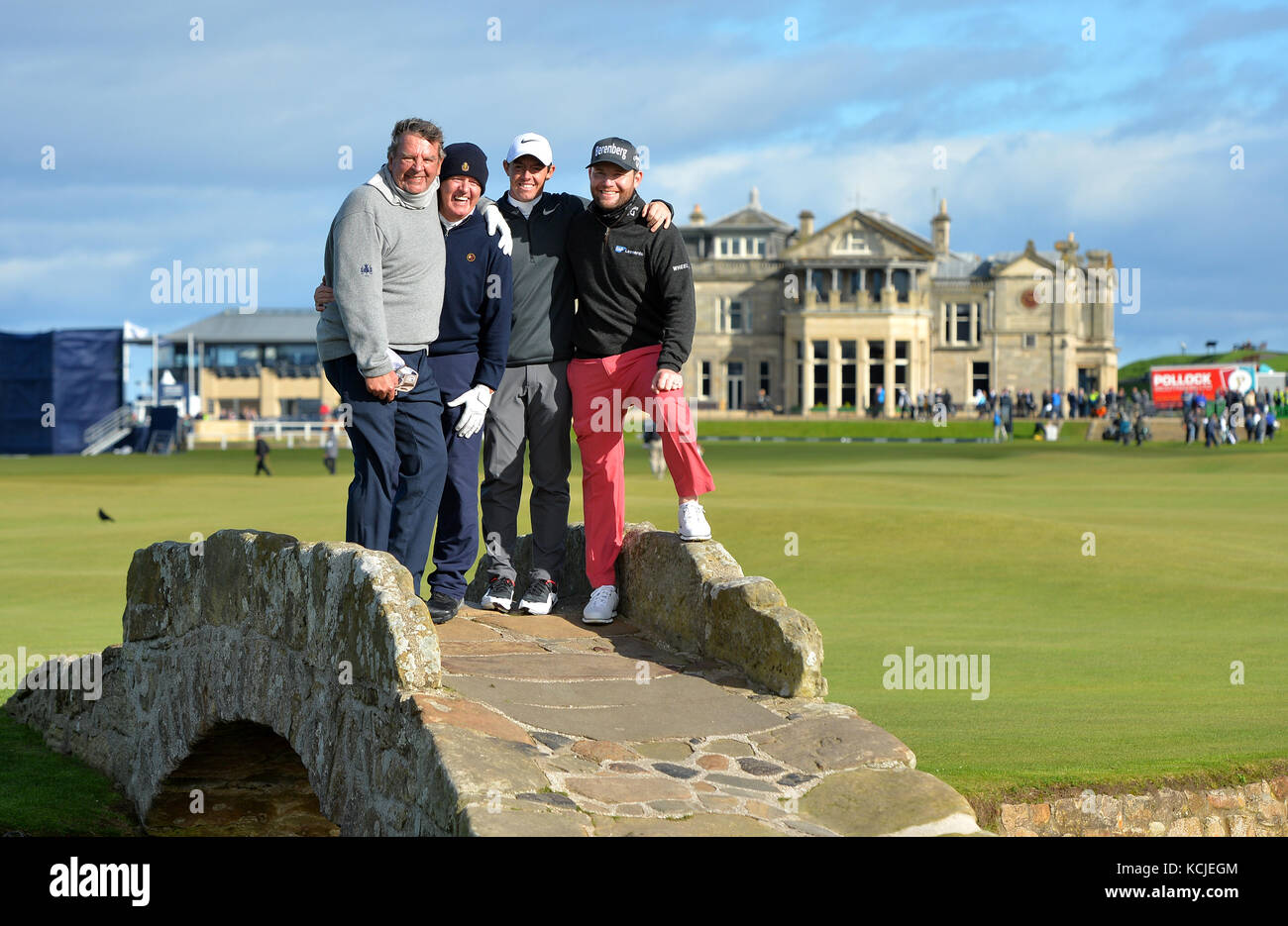 (left-right) Johann Rupert, Jerry McIlroy, Rory McIlroy and Branden ...