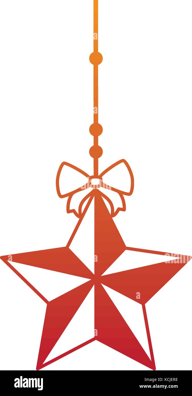 decorative star with bow hanging Stock Vector Image & Art - Alamy
