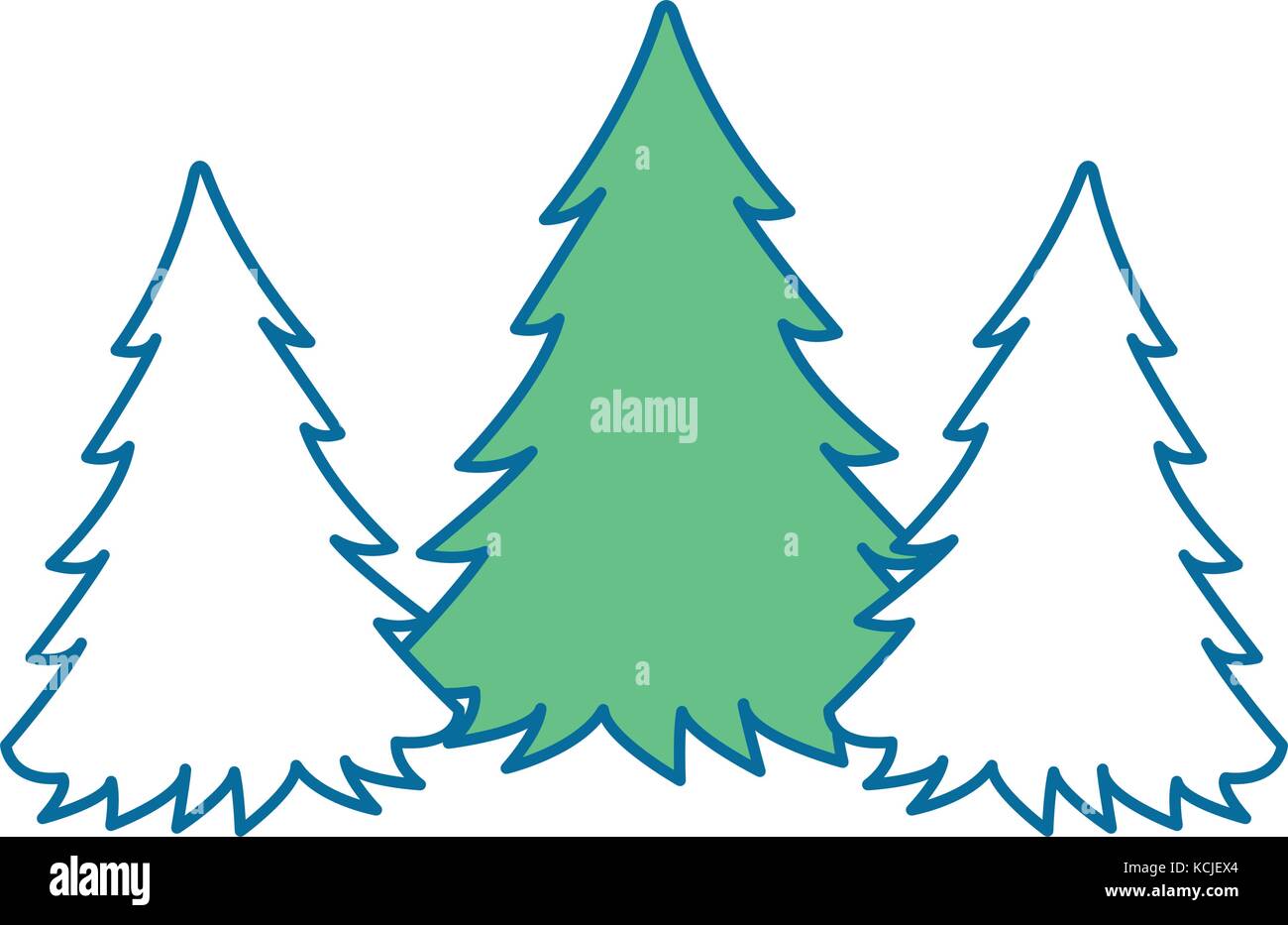 Pine forest scene silhouette Stock Vector Image & Art - Alamy