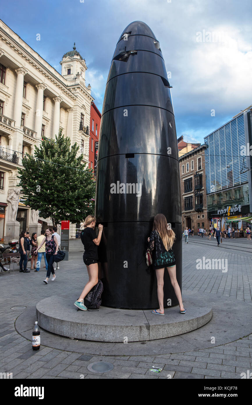 Brno Astronomical Clock, sculpture on Freedom Square, Namesti Stock ...