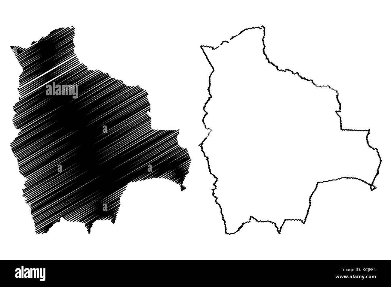 Bolivia map vector illustration, scribble sketch Bolivia Stock Vector ...
