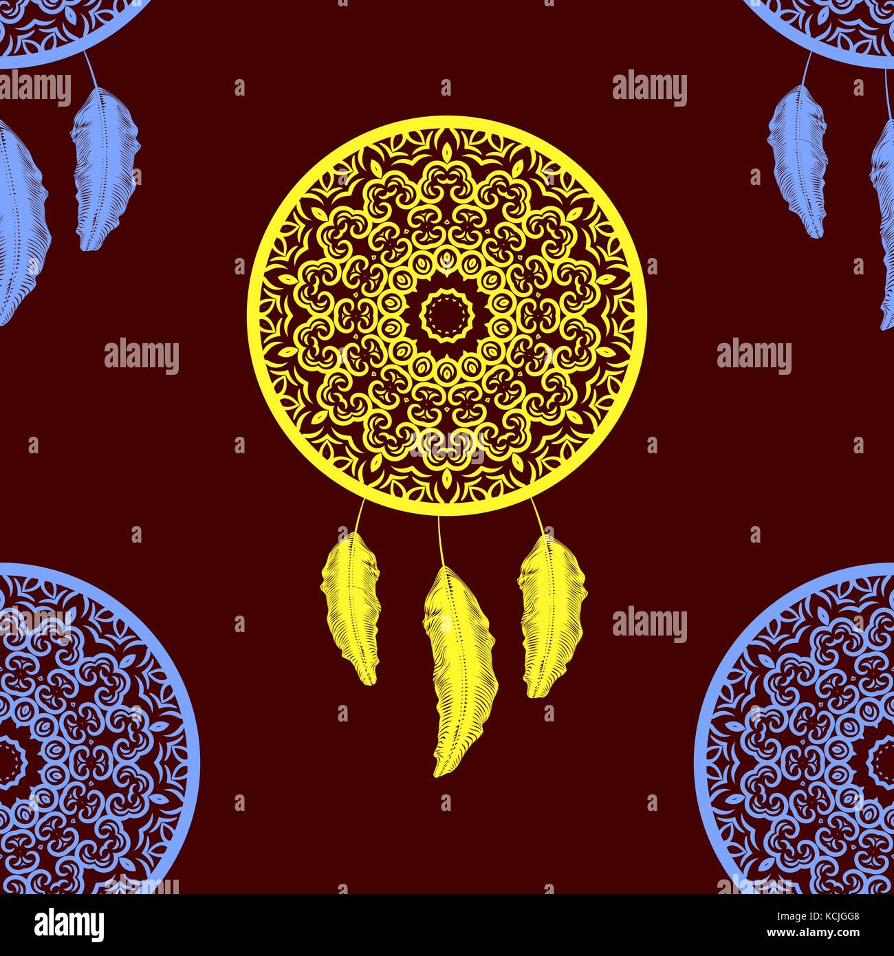 Dreamcatcher pattern Stock Vector Images - Alamy