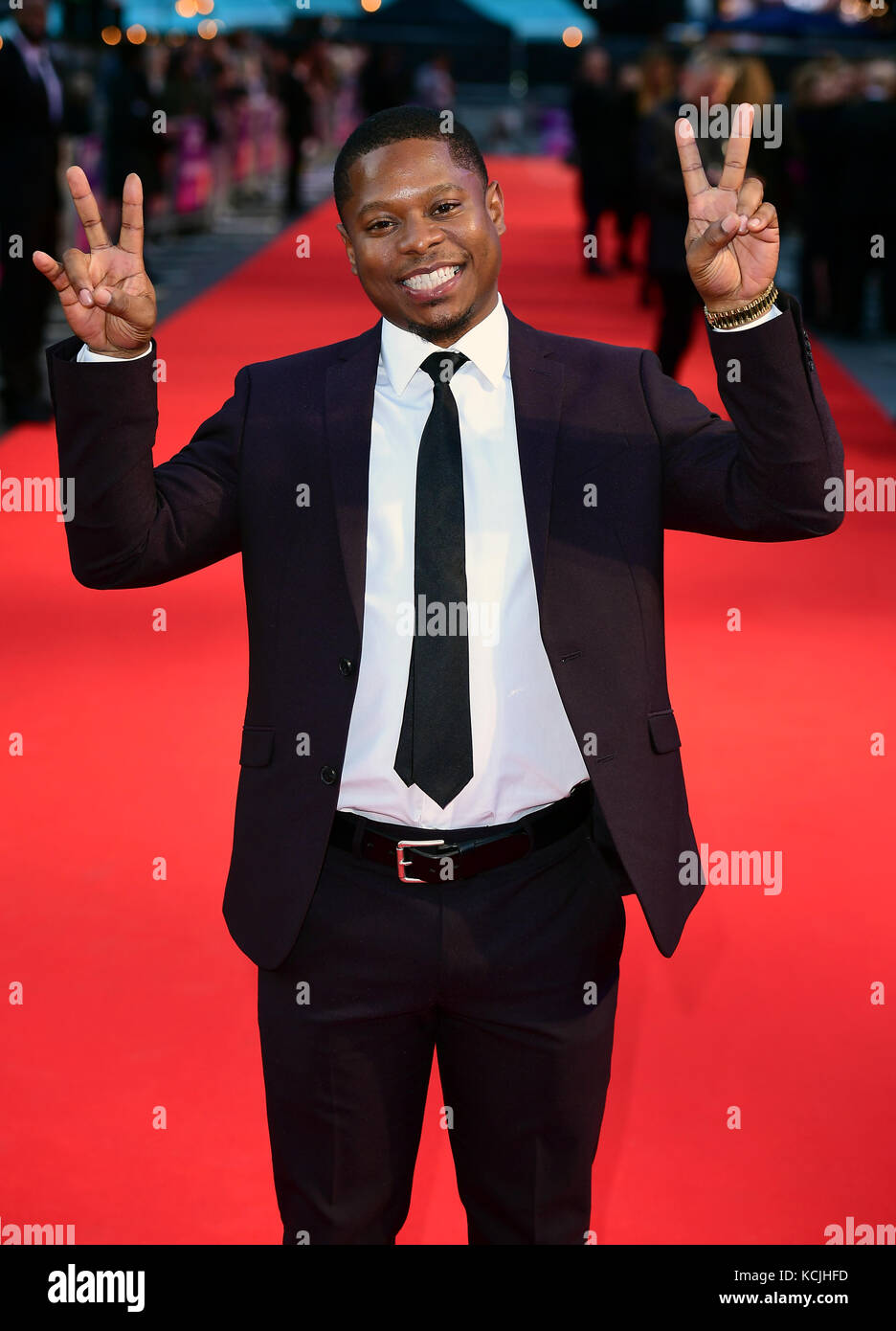 Jason Mitchell attending the Premiere of Mudbound as part of the BFI ...