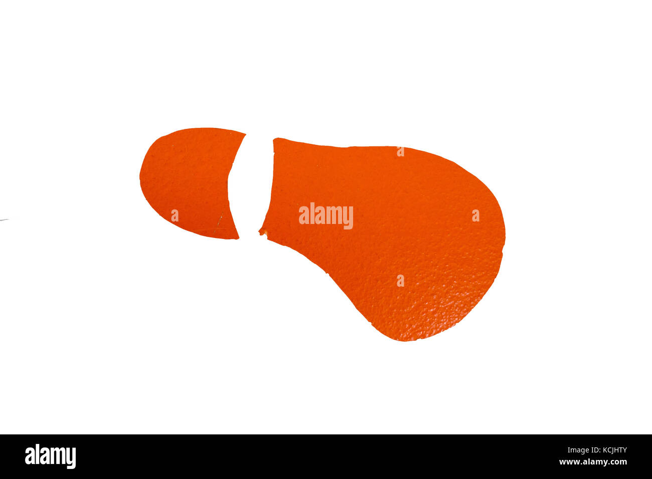 Footsteps in orange color Stock Photo - Alamy