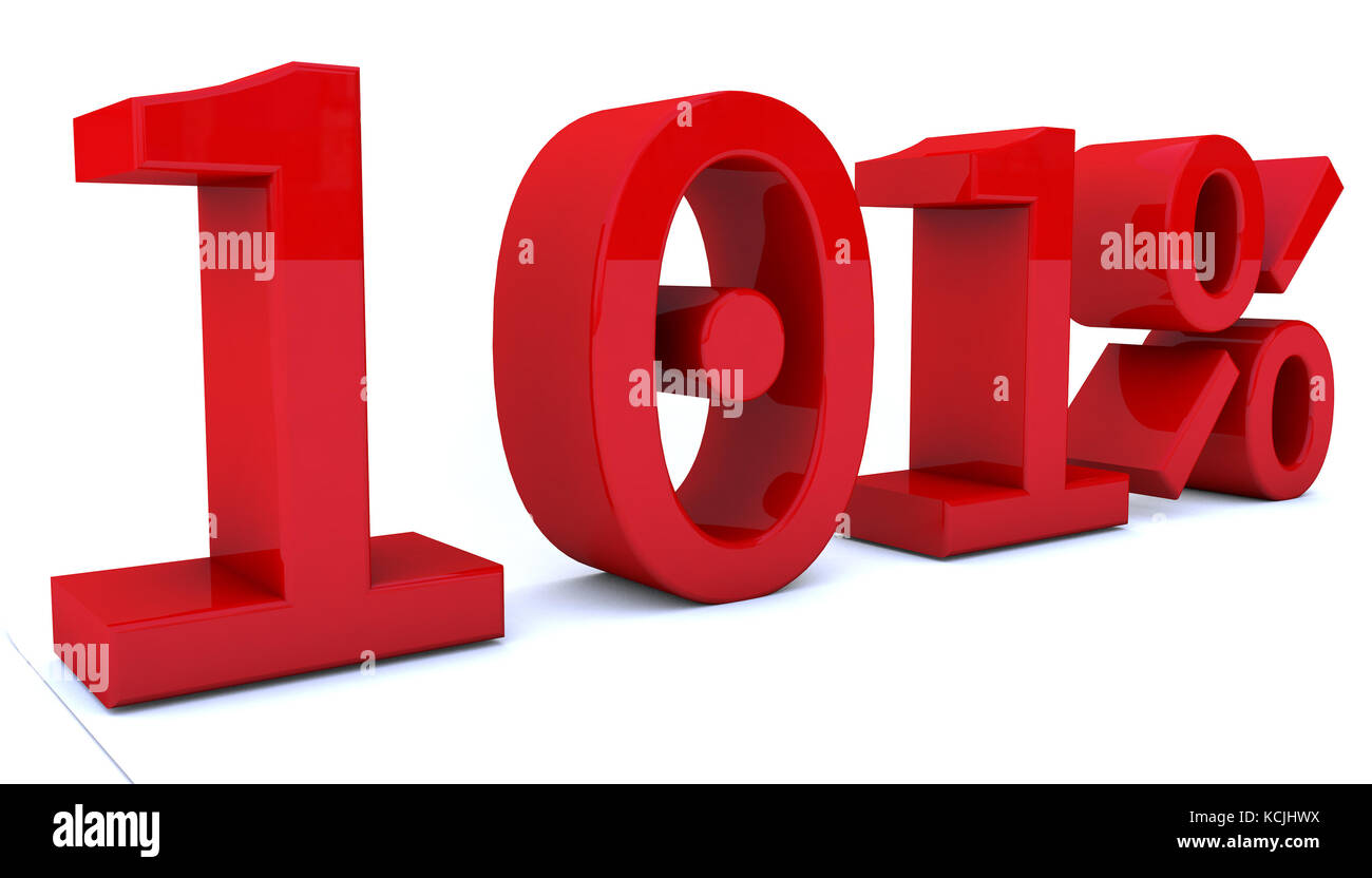 3d rendering percentage number in red color Stock Photo - Alamy