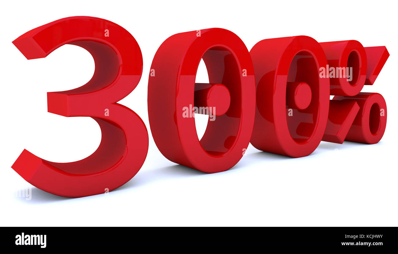 3d rendering percentage number in red color Stock Photo - Alamy