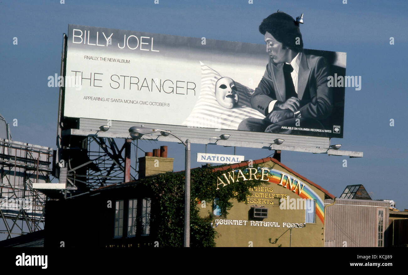 Billy Joel billboard on the Sunset Strip circa 1977 Stock Photo - Alamy