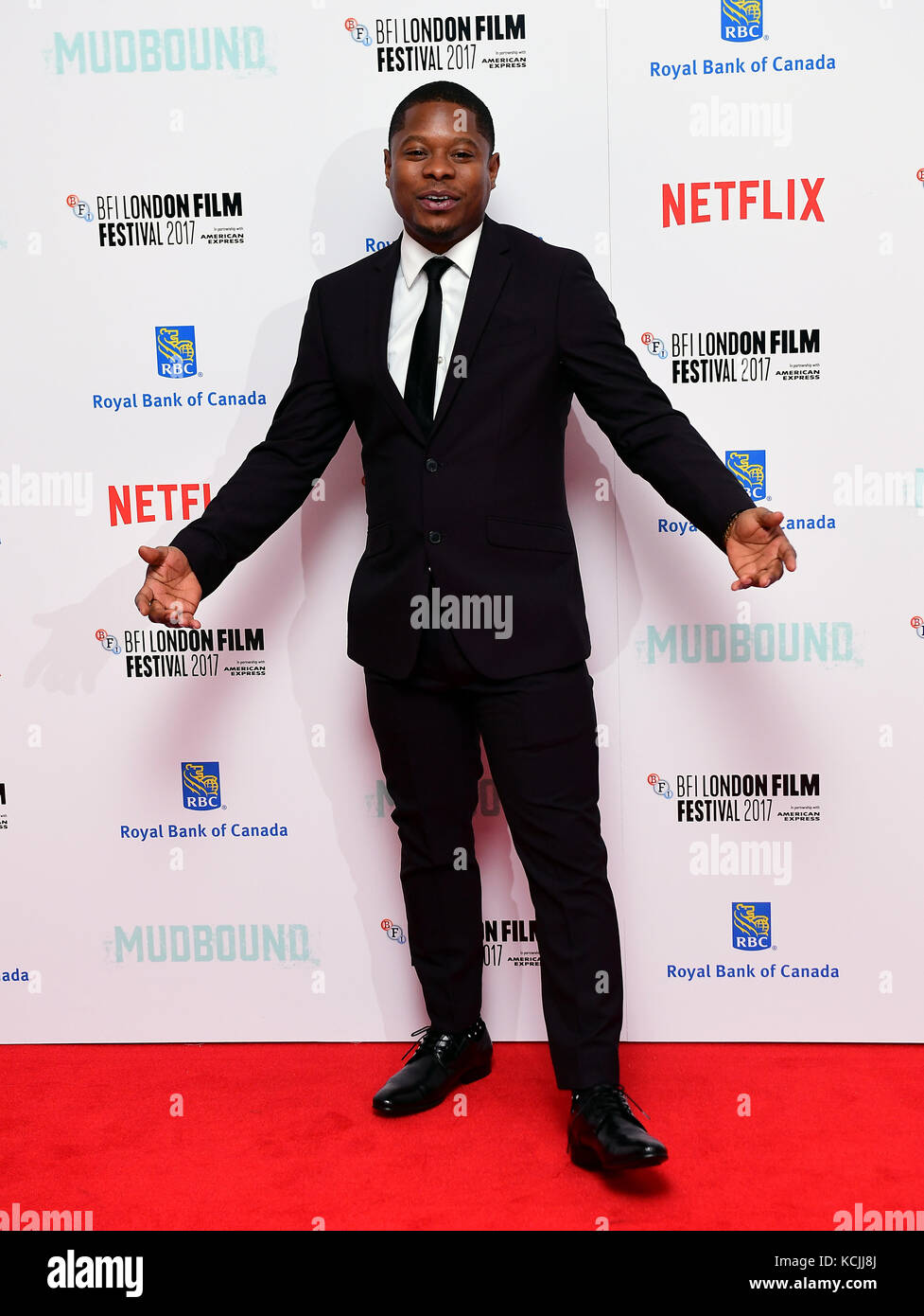 Jason Mitchell attending the Premiere of Mudbound as part of the BFI ...