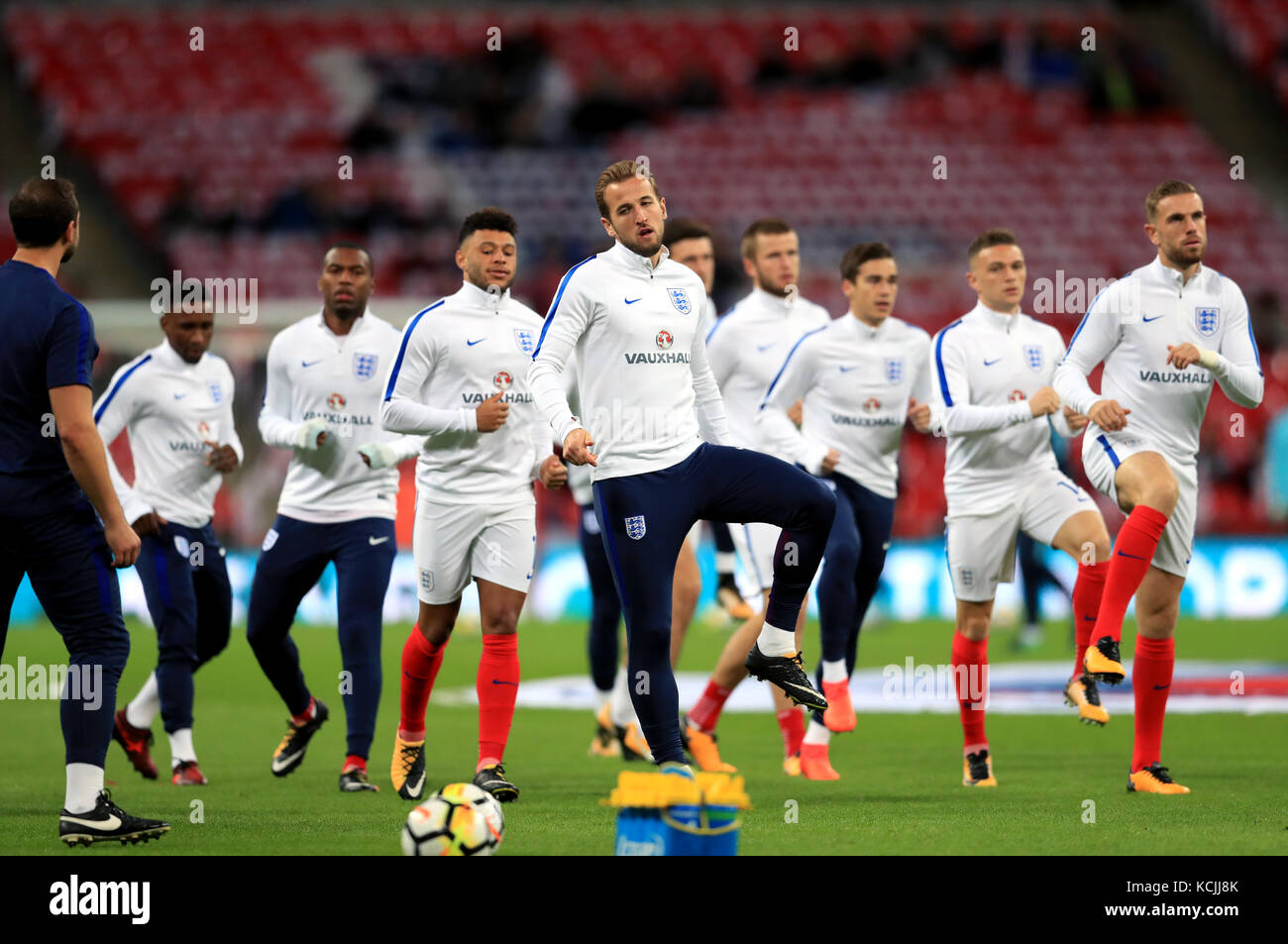 England's Harry Kane Warms up prior to the 2018 FIFA World Cup ...