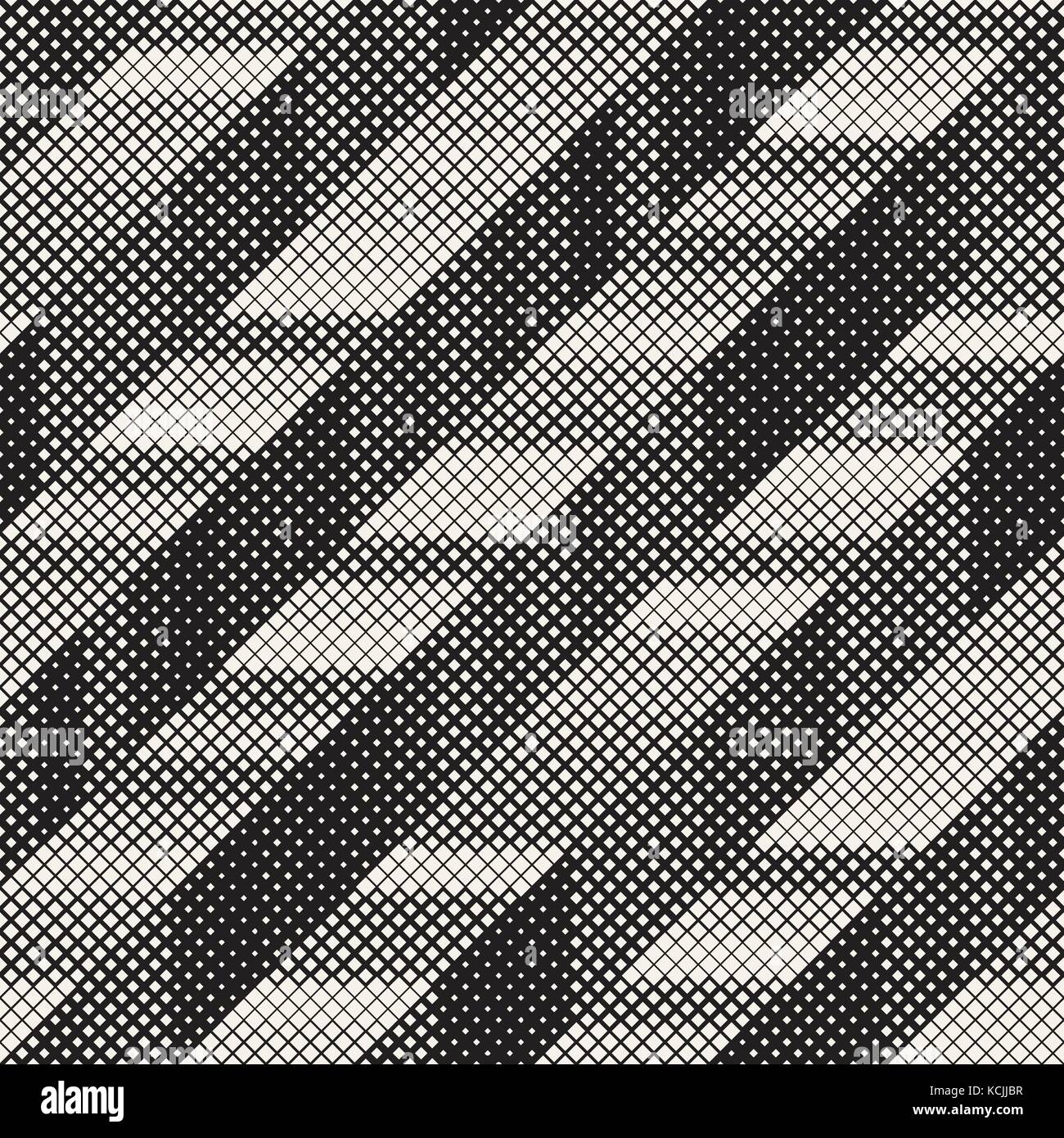 Seamless Irregular Geometric Pattern. Abstract Black and White Halftone ...