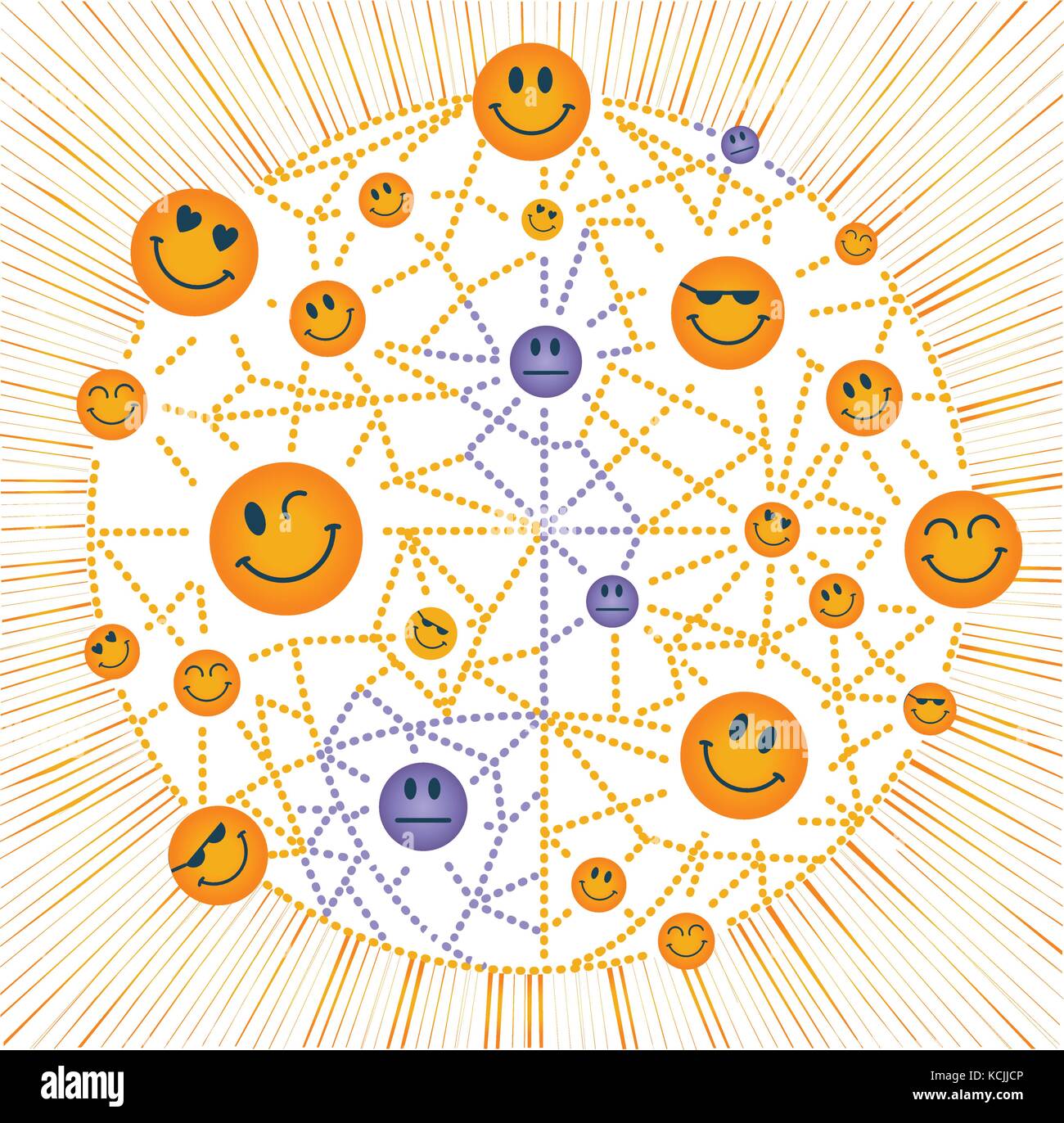 icon World Smile Day on isolated white background. concept of positive ...