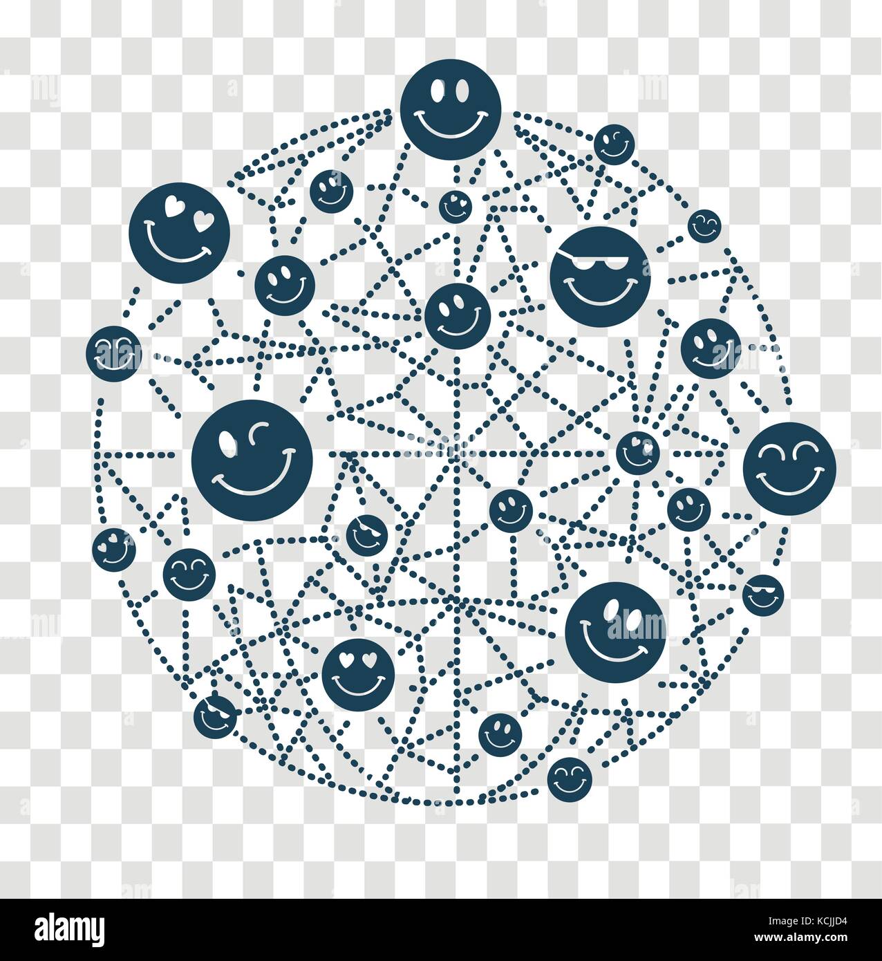 Logo spreading smiles all over the world, Silhouette, icon in a linear style Stock Vector Image ...