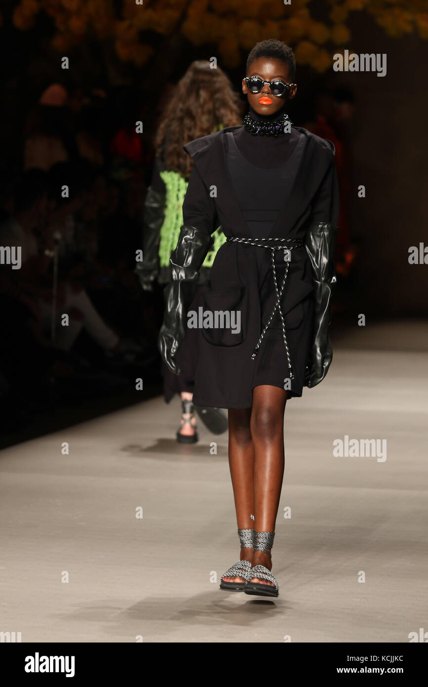 Belo Horizonte, Brazil. 4th Oct, 2017. Model during the fashion show at ...