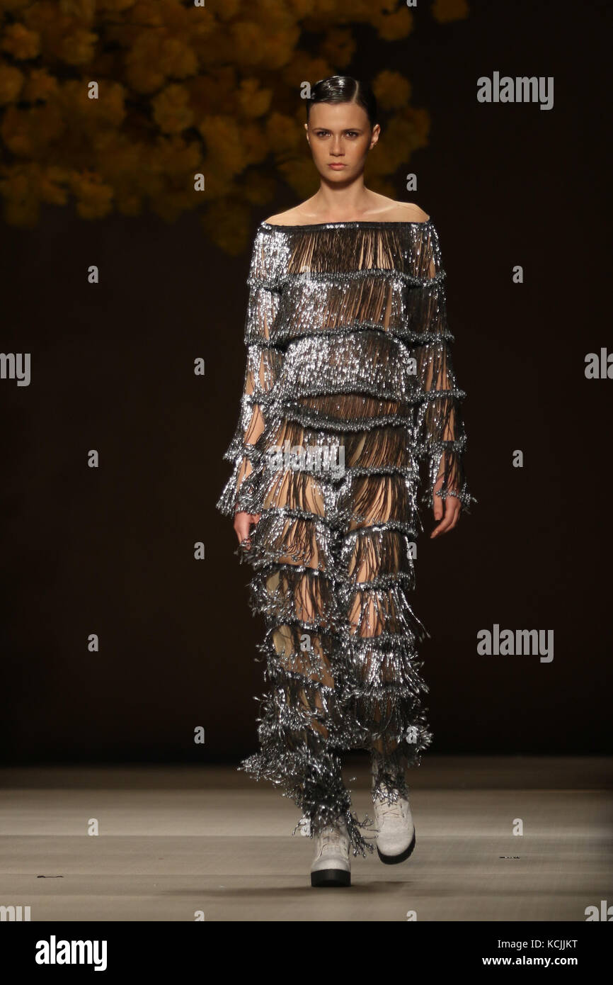 Belo Horizonte, Brazil. 4th Oct, 2017. Model during a fashion show at ...