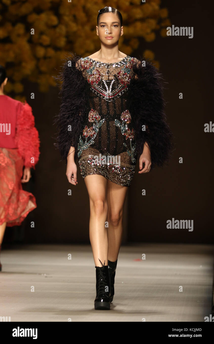 Belo Horizonte, Brazil. 4th Oct, 2017. Model during a fashion show at ...