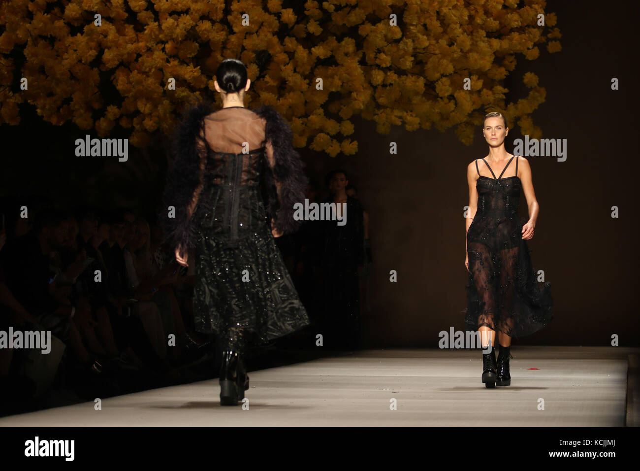 Belo Horizonte, Brazil. 4th Oct, 2017. Model during a fashion show at ...