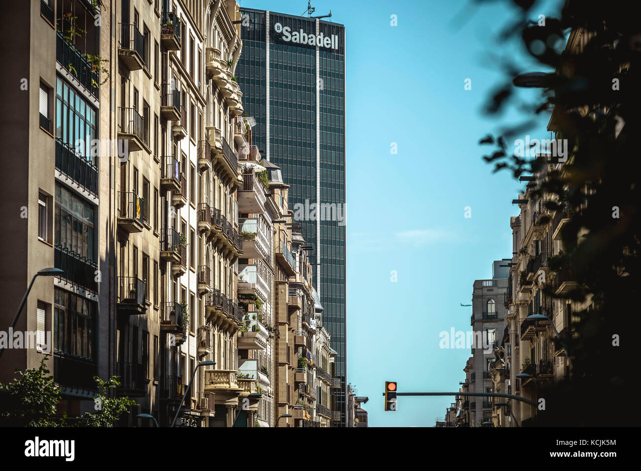 Barcelona, Spain. 5th Oct, 2017: The 'Banco Sabadell', the fifth ...