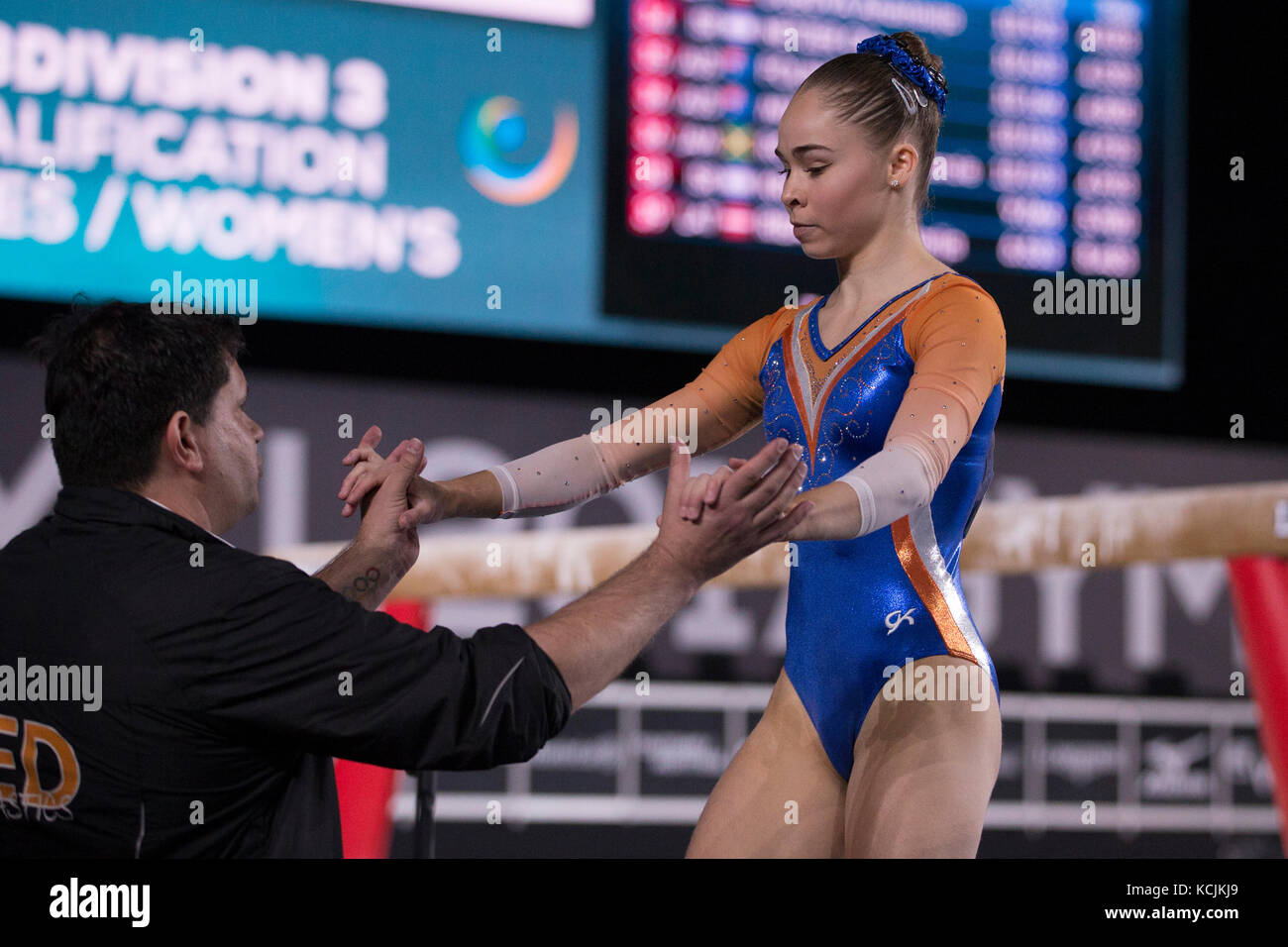 Montreal, Canada. 4th Oct, 2017. Gymnast Eythora Thorsdottir (NED ...