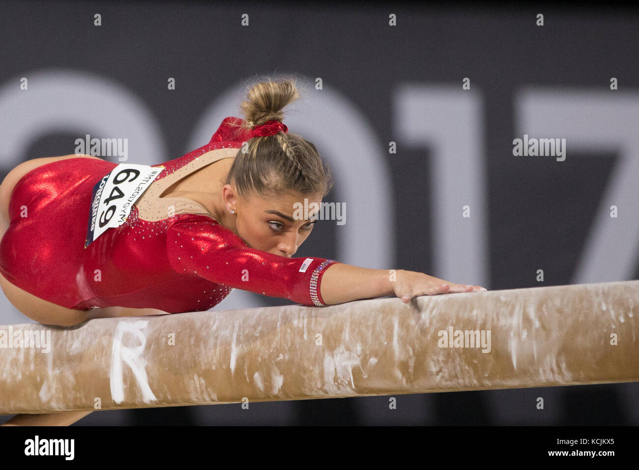 Montreal, Canada. 4th Oct, 2017. Gymnast Ashton Locklear (USA) competes ...