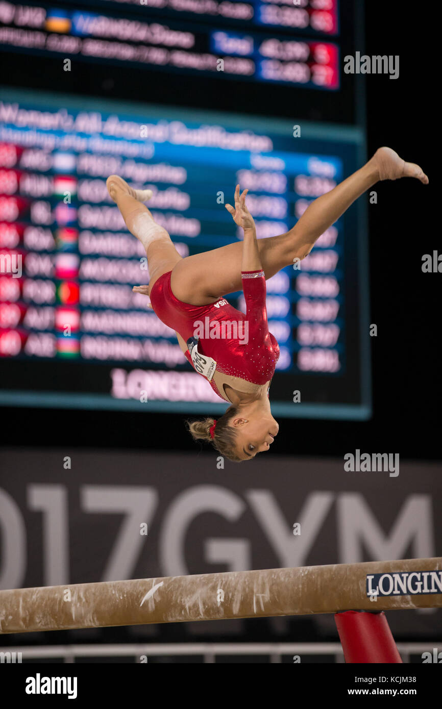 Montreal, Canada. 4th Oct, 2017. Gymnast Ashton Locklear (USA) competes ...