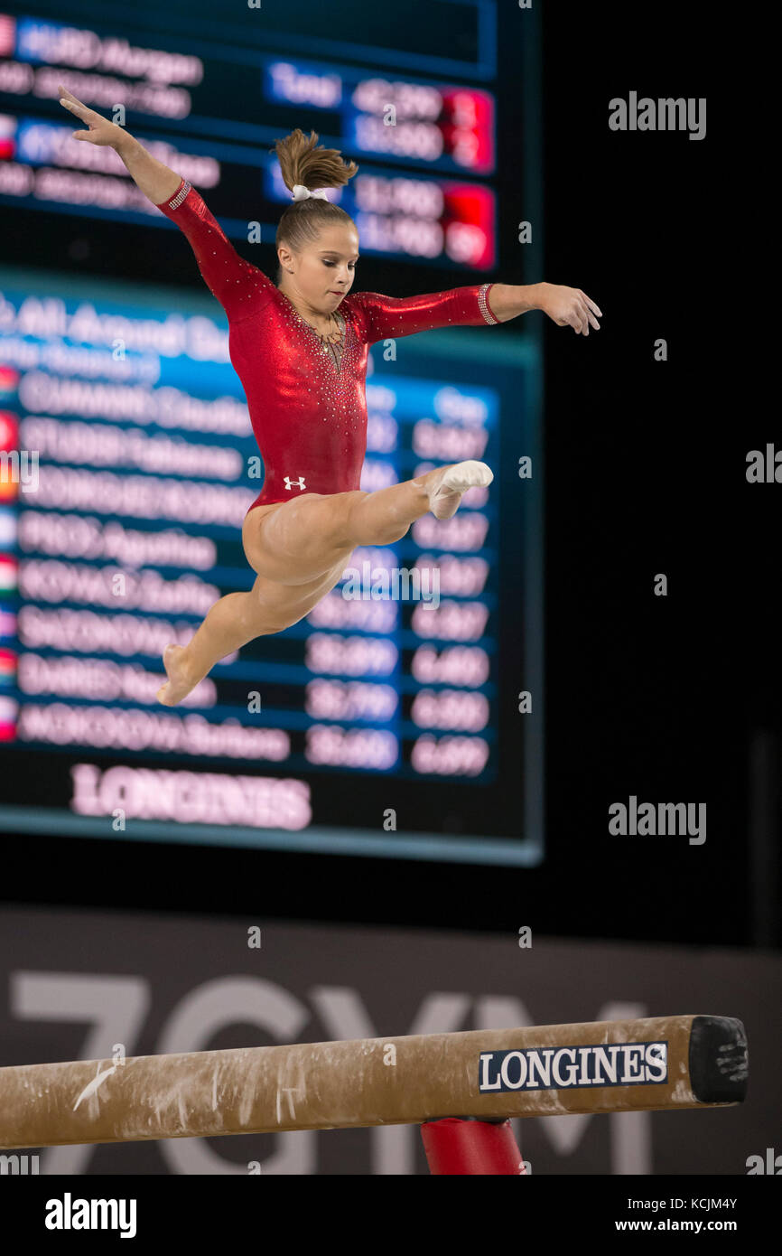 Montreal, Canada. 4th Oct, 2017. Gymnast Ragan Smith (USA) competes ...