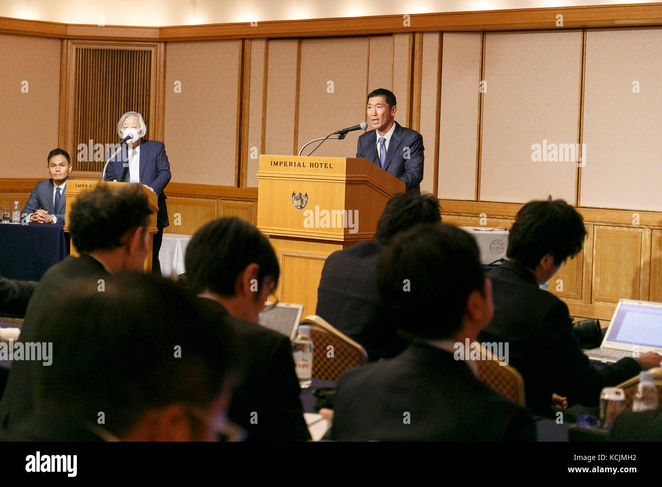 Bain Capital LP Managing Director Yuji Sugimoto speaks during a press ...