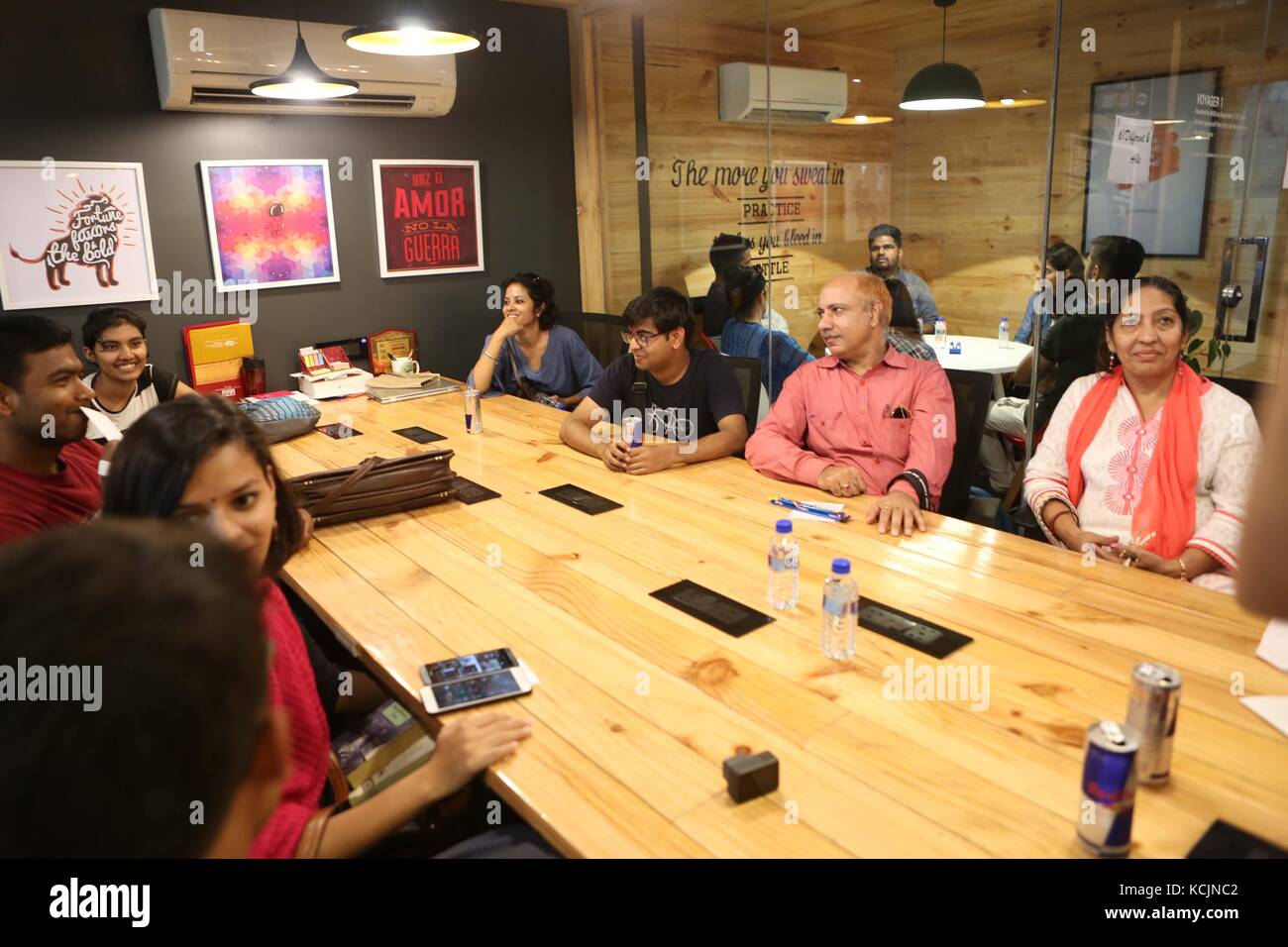 NEW DELHI, INDIA - JUNE 18: Volunteers of the Human Library engage the ...