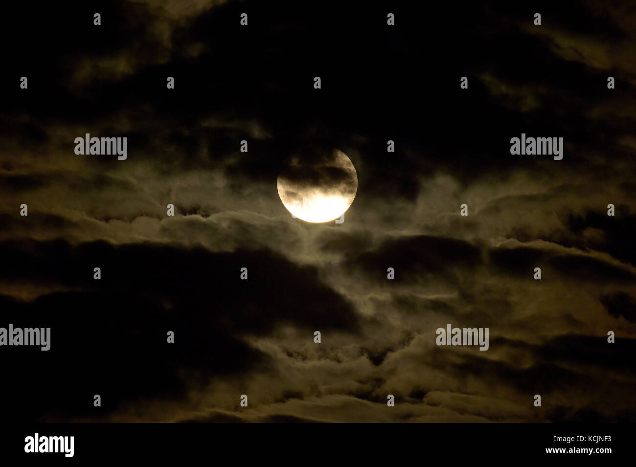 Essex, UK. 5th Oct, 2017. UK Weather: The Harvest Moon is the name ...