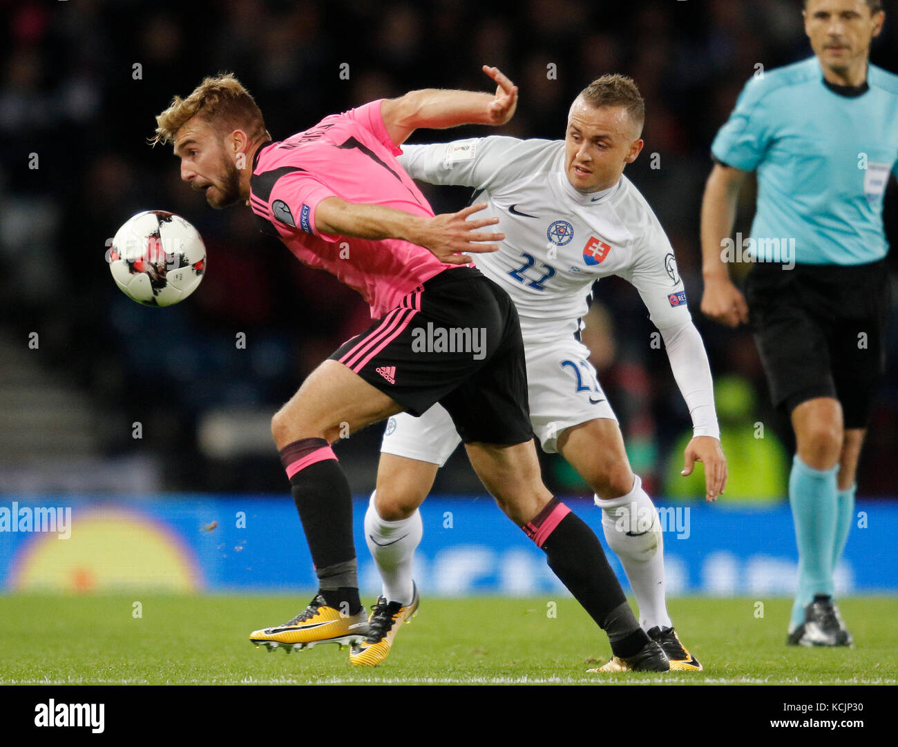 JAMES MORRISON & STANISLAV LOB SCOTLAND V SLOVAKIA HAMPDEN PARK GLASGOW ...