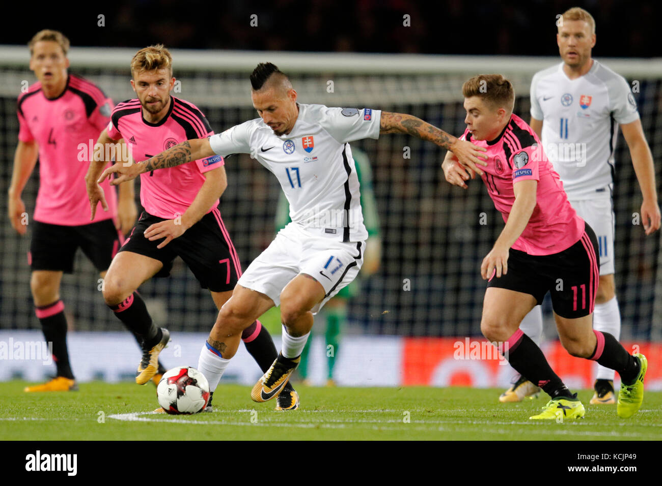 JAMES MORRISON MAREK HAMSIK SCOTLAND V SLOVAKIA HAMPDEN PARK GLASGOW ...