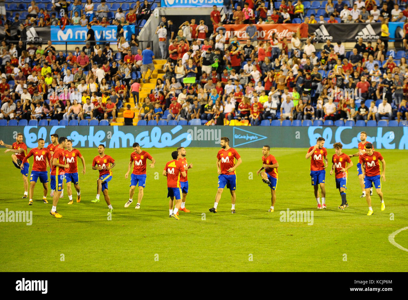 Spain during training before the qualifying match for the World Cup ...