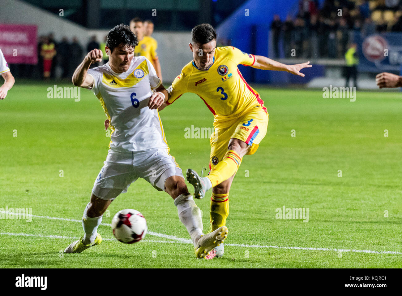 October 5, 2017: Cristian Ganea #3 (Romania) and Aslan Darabayev #7 ...