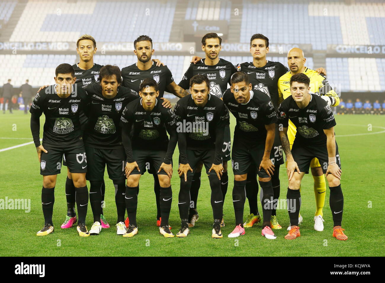 Vigo, Spain. 5th Oct, 2017. Pachuca team group line-up (Pachuca ...
