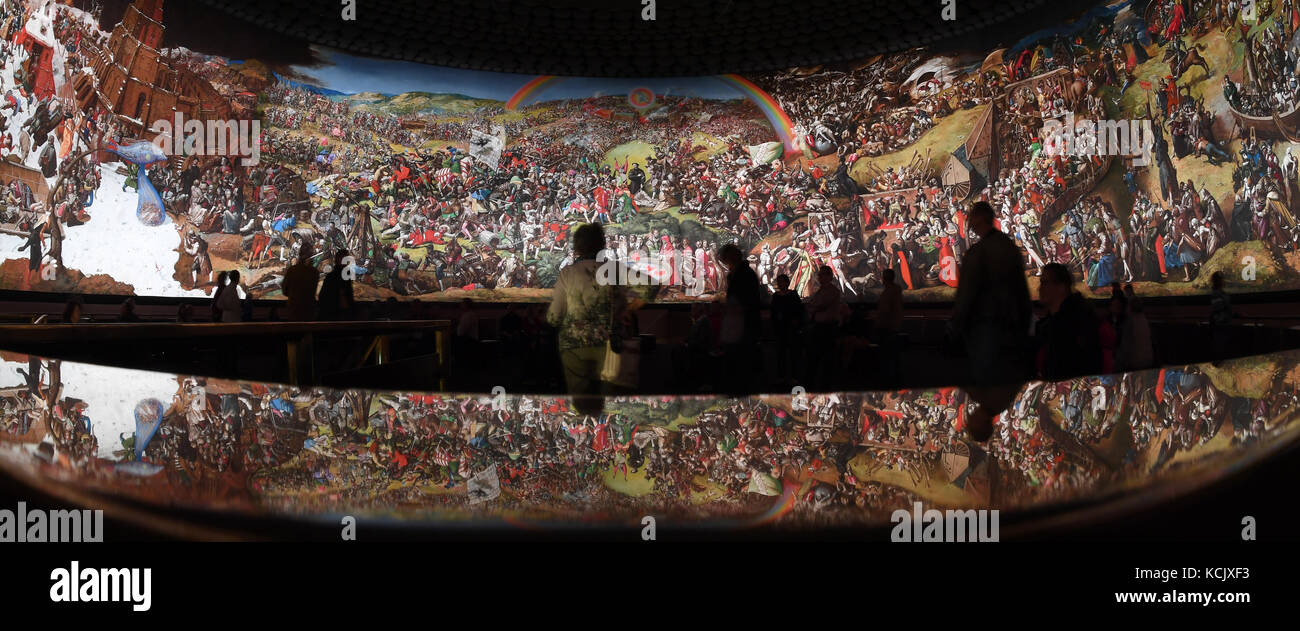 View of the peasants' war panorama at the Panorama Museum in bad ...