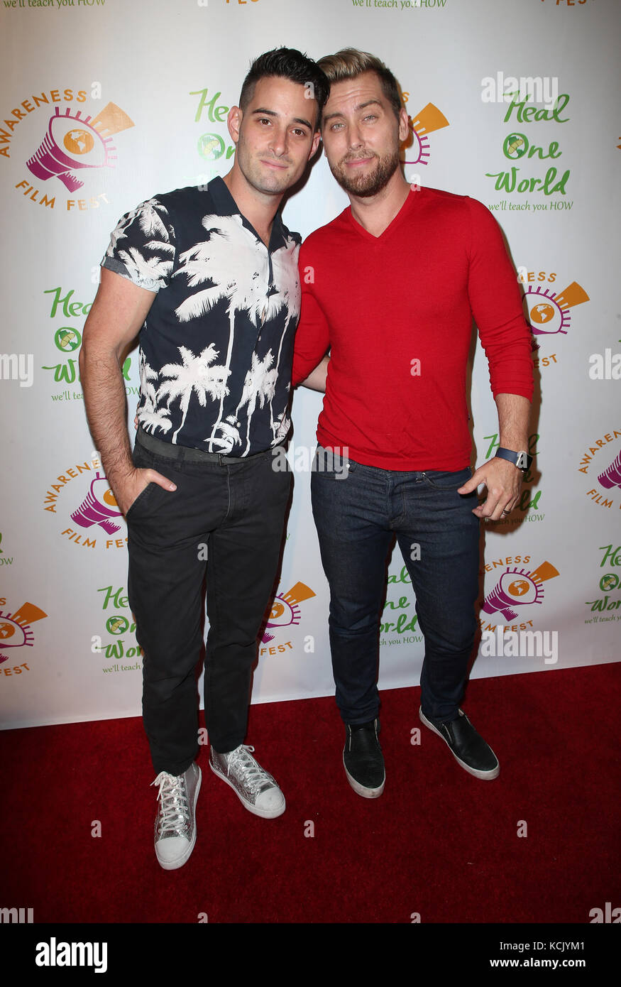 Los Angeles, Ca. 05th Oct, 2017. Michael Turchin, Lance Bass, At 2017 ...